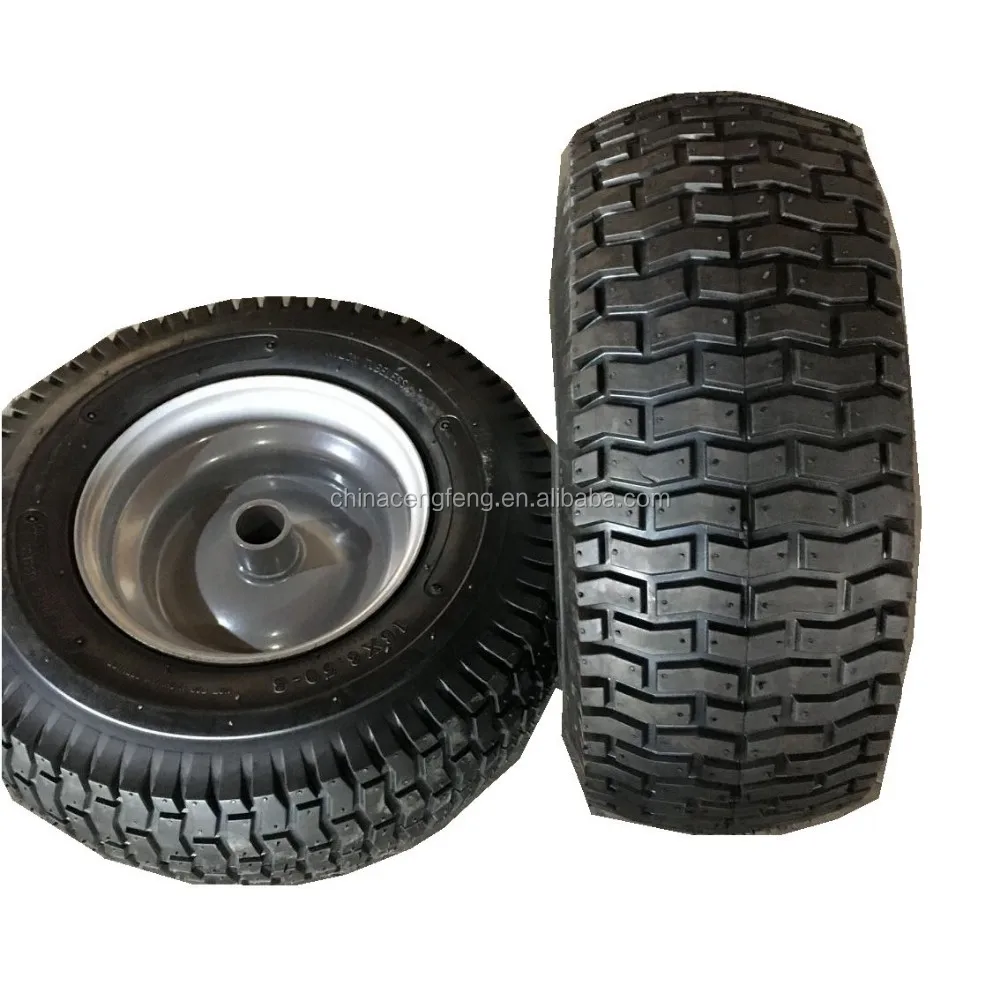 Garden Lawn Mower Turf Pattern Pneumatic Tubeless Rubber Wheel Tire ...