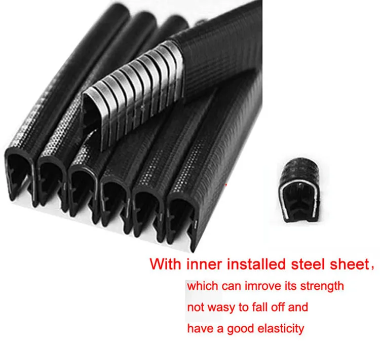 Flexible U Channel PVC Edge Trim Sealing Strip for Sheet Metal