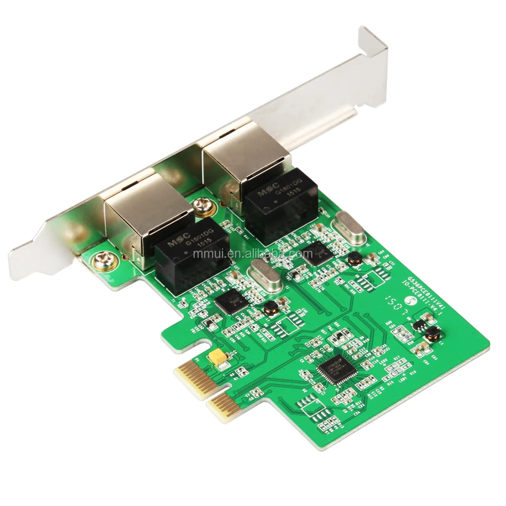 Iocrest Pcie X2 Network Card,Gigabit Ethernet Card With Rj45 Connectors ...