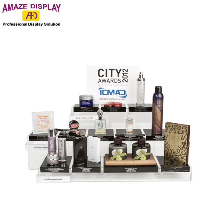 High Quality 2-step Acrylic Countertop Display Racks Perfume Display ...
