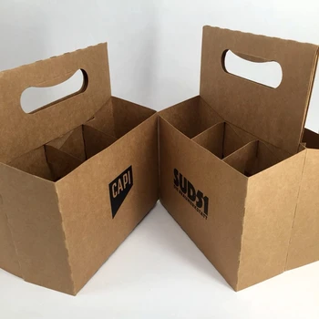 Cardboard 6 Pack Bottle Brown Beer Carrier - Buy Cardboard 6 Pack ...