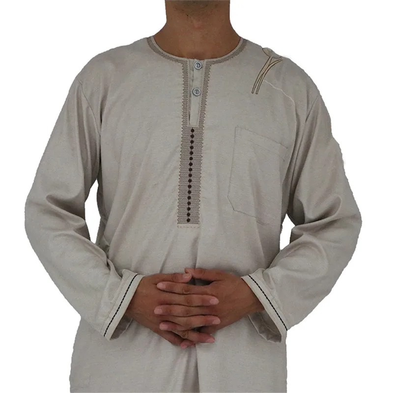 6 Colors Dubai Men Fashion Middle Eastern Tunic Kaftan 2piece Set ...