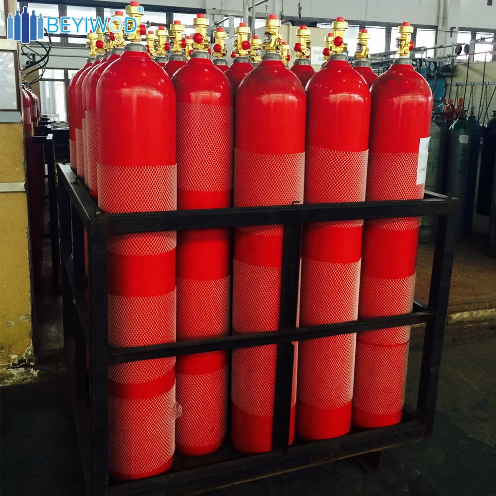 Beyiwod Red Color 150bar Pressure Steel 68l 45kg Co2 Gas Cylinder Fire ...