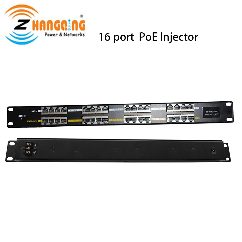 Rack Mount Passive Poe Injector 24v 120w Poe Panel 16 Port For Passive ...