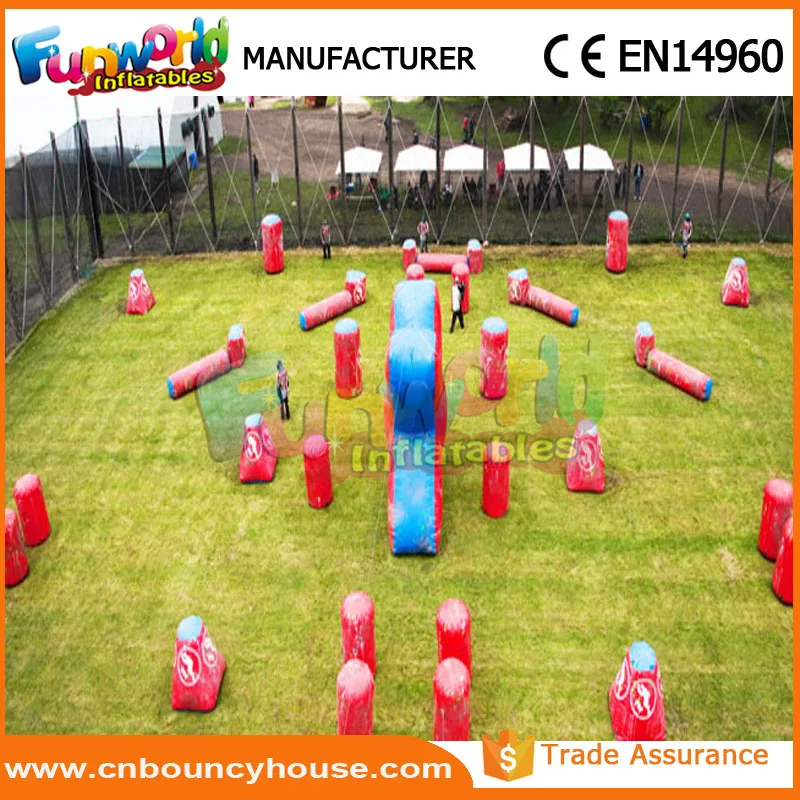 Commercial Grade Funny Shooting Games Infalbles Field Blow Up Paintball ...