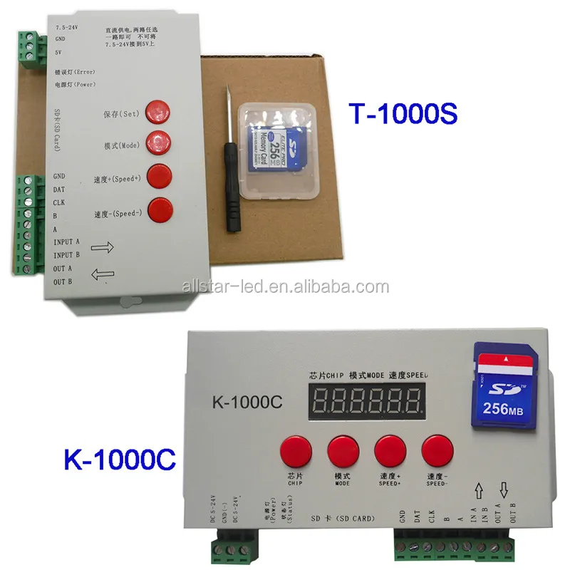 T1000s Led Rgb Full Color Programmable Pixel Controller With Sd Card ...