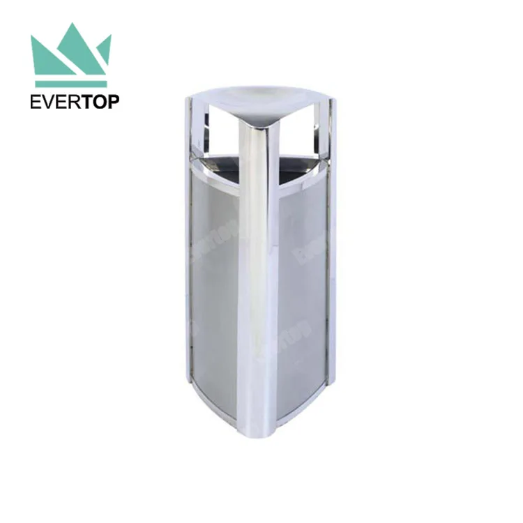 Db-96 3 Way Triangle Waste Bin Metal Side Entry Industrial Street ...