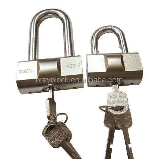 Long Shackle Chrome Hammer Padlock With Vane Key - Buy Hammer Padlock ...