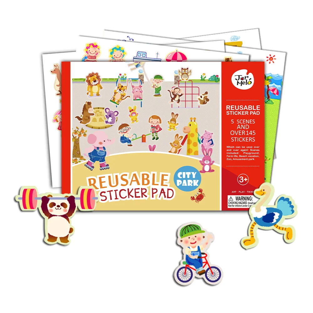 Reusable Sticker Pad Set Of City Park Over 145 Stickers And 5 Scenes ...
