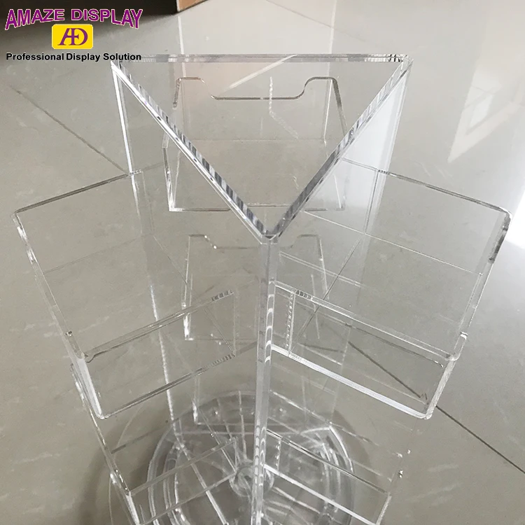 Wholesale Acrylic Triangle Countertop Display Stand