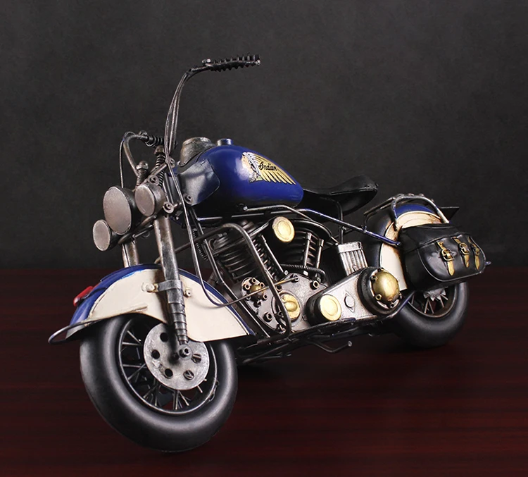 Wholesale Vintage Decor Handmade Antique Metal Craft Motorcycle Model ...
