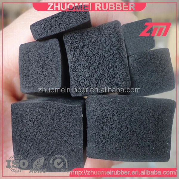 Rectangular Sponge Moss Rubber Seals Strips - ZHUOMEI RUBBER