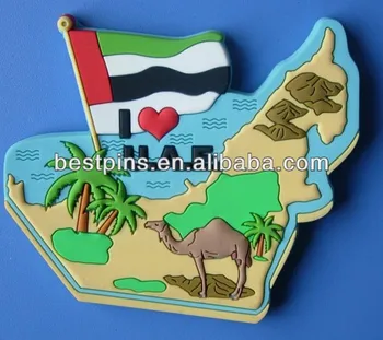 Uae Flag Map Fridge Magnet,Dubai Map Magnet With Flag Logo - Buy Uae ...