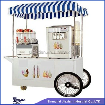 Soft Icecream Cart Wih Ice Cream Machine Jx-ic160 Mobile Italian Gelato ...