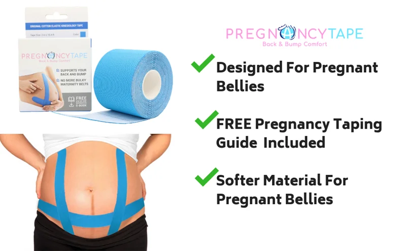 Pregnancy Belly Support Bump Tape Relieve Back Pain Kinesiology Tape ...