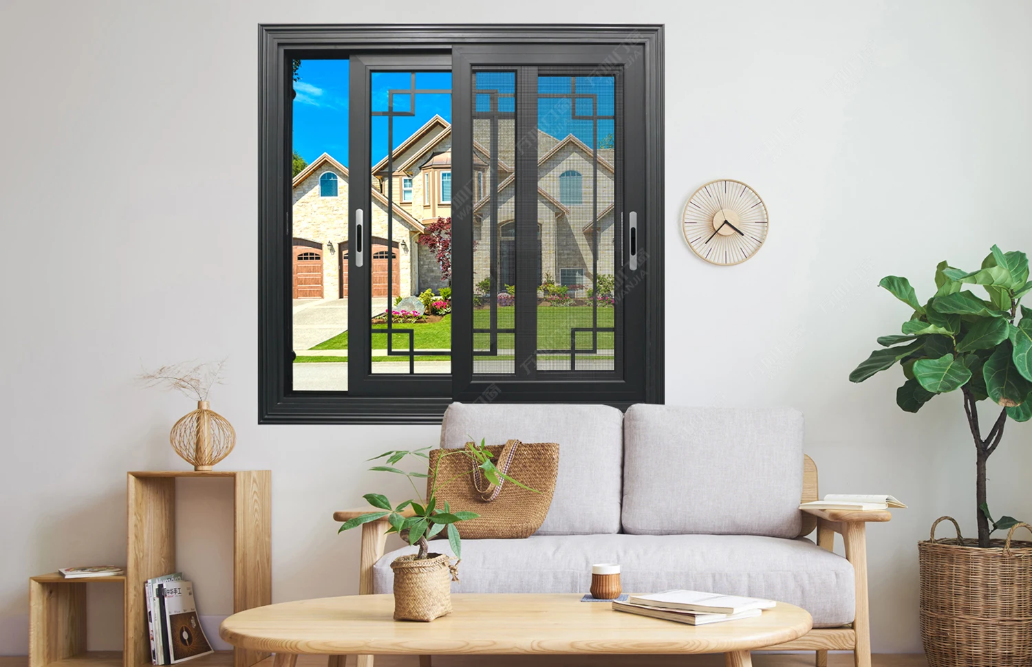 Waterproof Aluminum Frame Thermal Break Double Glass Window