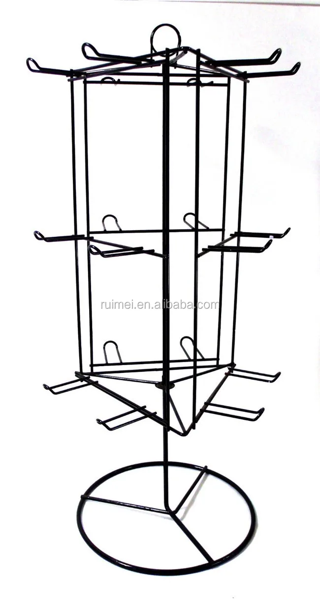 Counter Top Metal Wire Store Display Rack Rotating Spinning Table Top ...