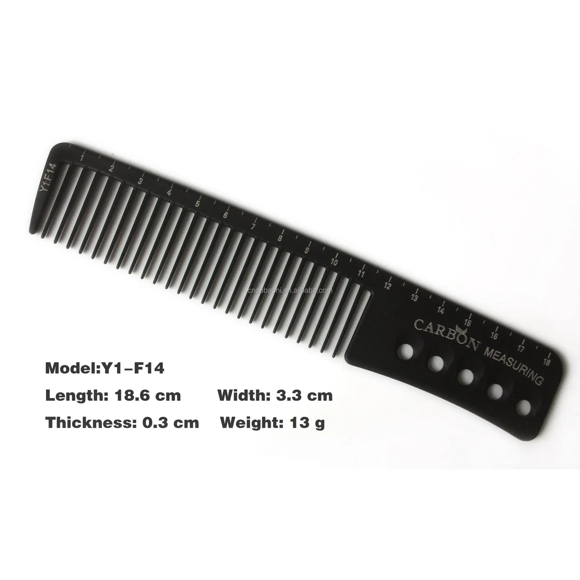New Antistatic Measuring Carbon Fiber Comb Y1 Custom Printed Combs ...