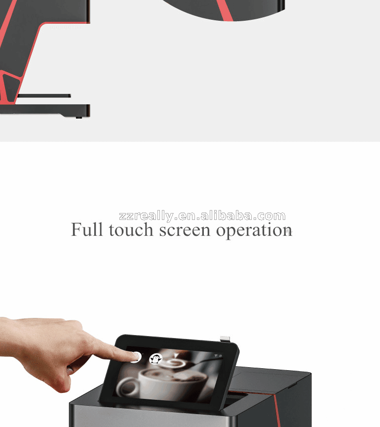 Oem 3d 라떼 아트 인쇄 기계 Selfie 라떼 커피 프린터 자동 식용 식품 프린터 쿠키초콜릿 Buy 커피 프린터 3d