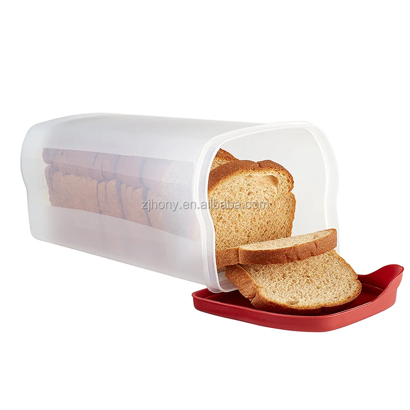 Specialty Plastic Food Storage Containers Bread Keeper Red Food Storage ...
