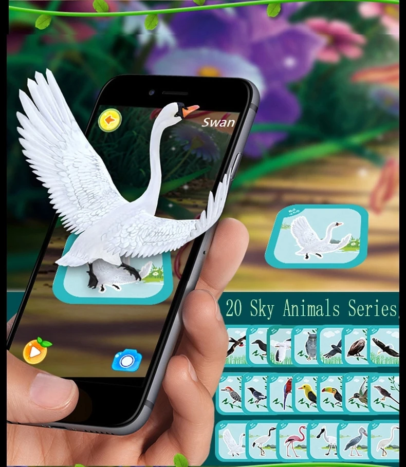 Hot Selling Ar 4d Magic Flash Card Ar Animal 3d 100 Cards - Buy Ar 4d ...