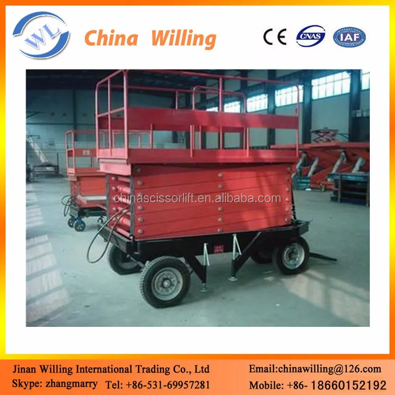 12m Simple Lifting Mechanism Hydraulic Scissor Lift Skyjack Scissor ...