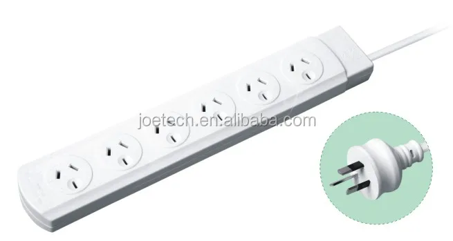 10a 250v Australia Saa Power Board 6 Way Outlet Extension Socket 4v-75 ...