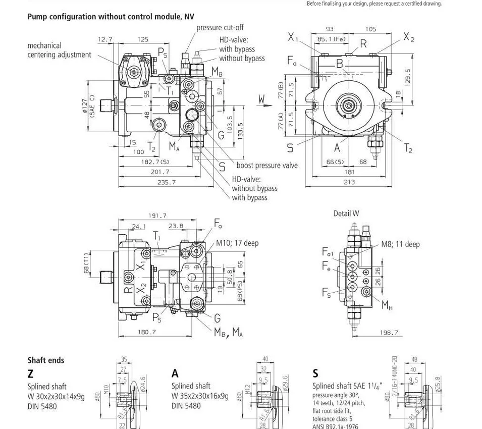 Rexroth A4VG75 Hydraulic Pump - Reliable Performance