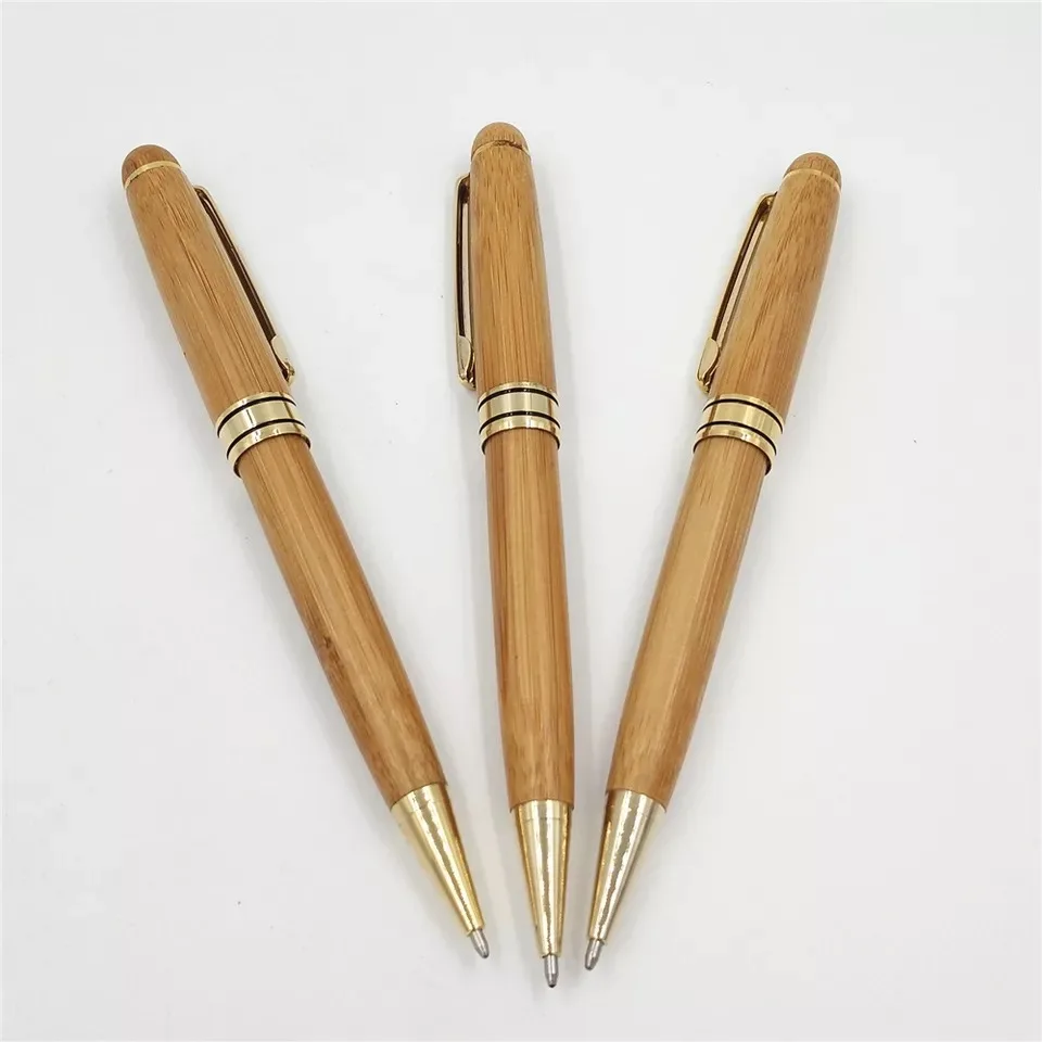 Ballpoint Pen Eco-friendly Natural Bamboo Twist Ball Point Pen Sets with case| Alibaba.com