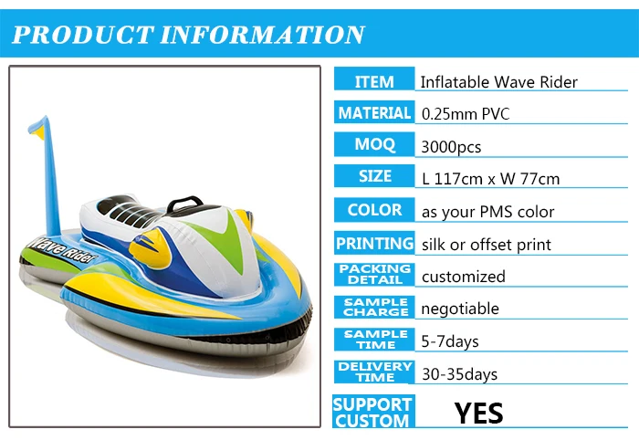 Promotional Customized Pvc Inflatable Wave Rider Jet Ski Ride On ...