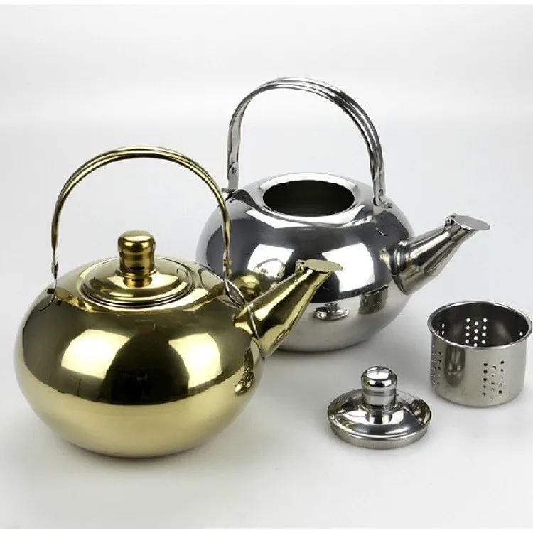 Stainless Steel Chinese Commercial Tea Pot With Tea Strainer - Buy Tea ...