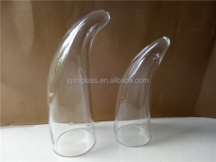 16 Oz Horn Shaped Glass Viking Drinking Horn For Beer With Rustic ...