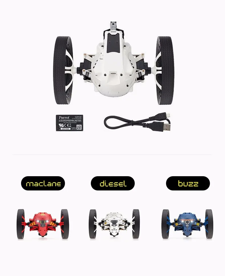 Colorful Parrot Minidroen Jumping Race Mini Bounce Car With 0.3mp Wifi ...