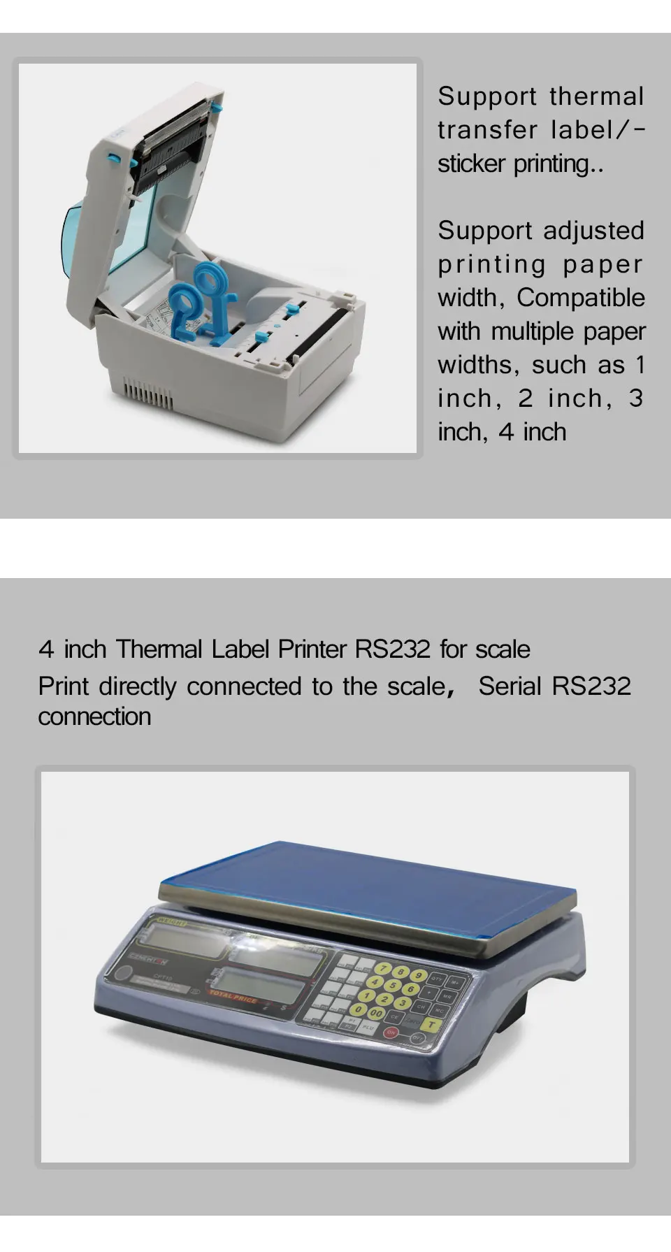 4inch Commercial Label Sticker Printer Barcode Label Thermal Printer ...