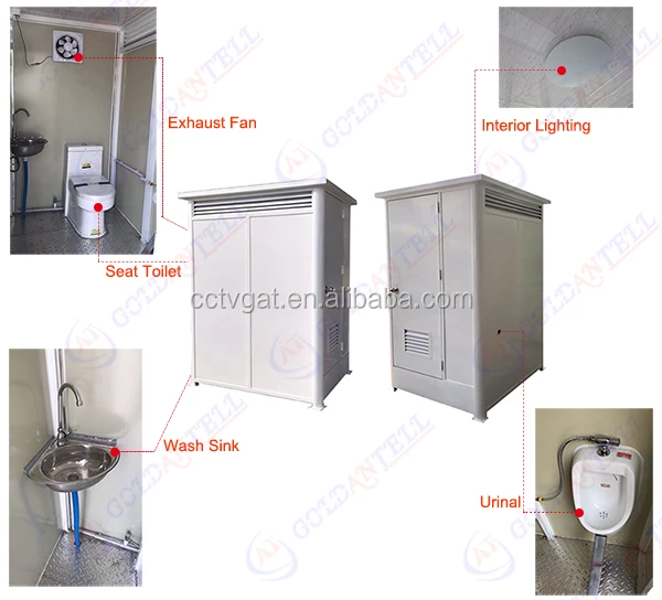 Modular Prefabrated Toilet Container with Superior Appearance Urinal Export