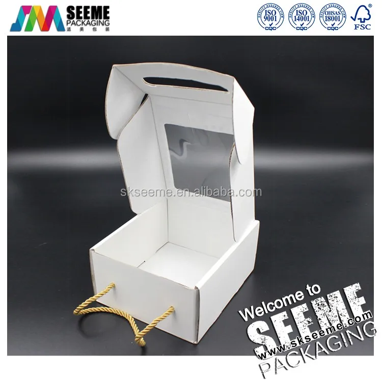 Customer Corrugated Carton Box With Pvc Window Cardboard Packaging Box ...