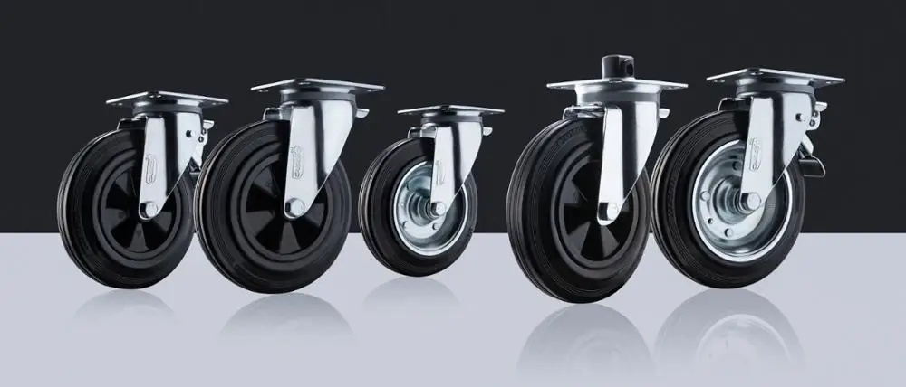 Cascoo Metal Garbage Bin Wheel,Trash Bin Black Rubber Casters - Buy ...