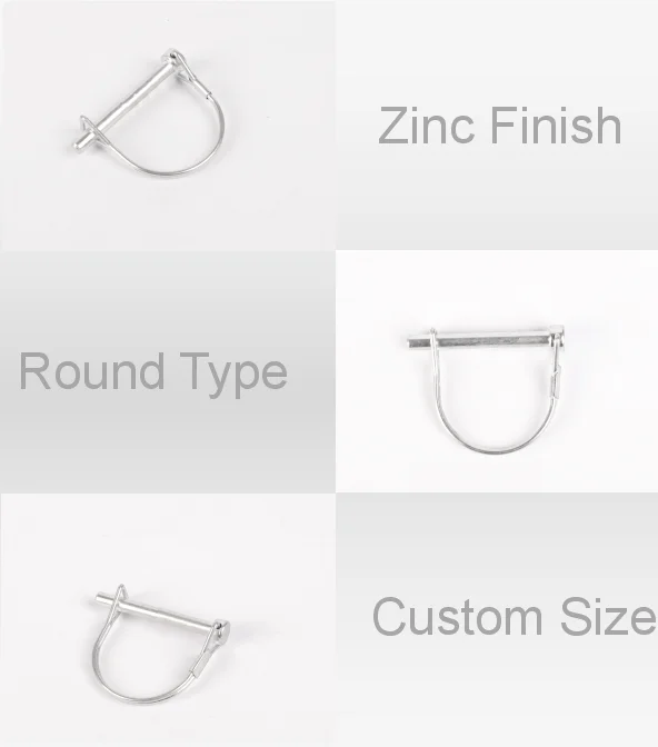 OEM Style Safety Zinc Coated Round Linch Wire Lock/snapper D-Ring Quick ...