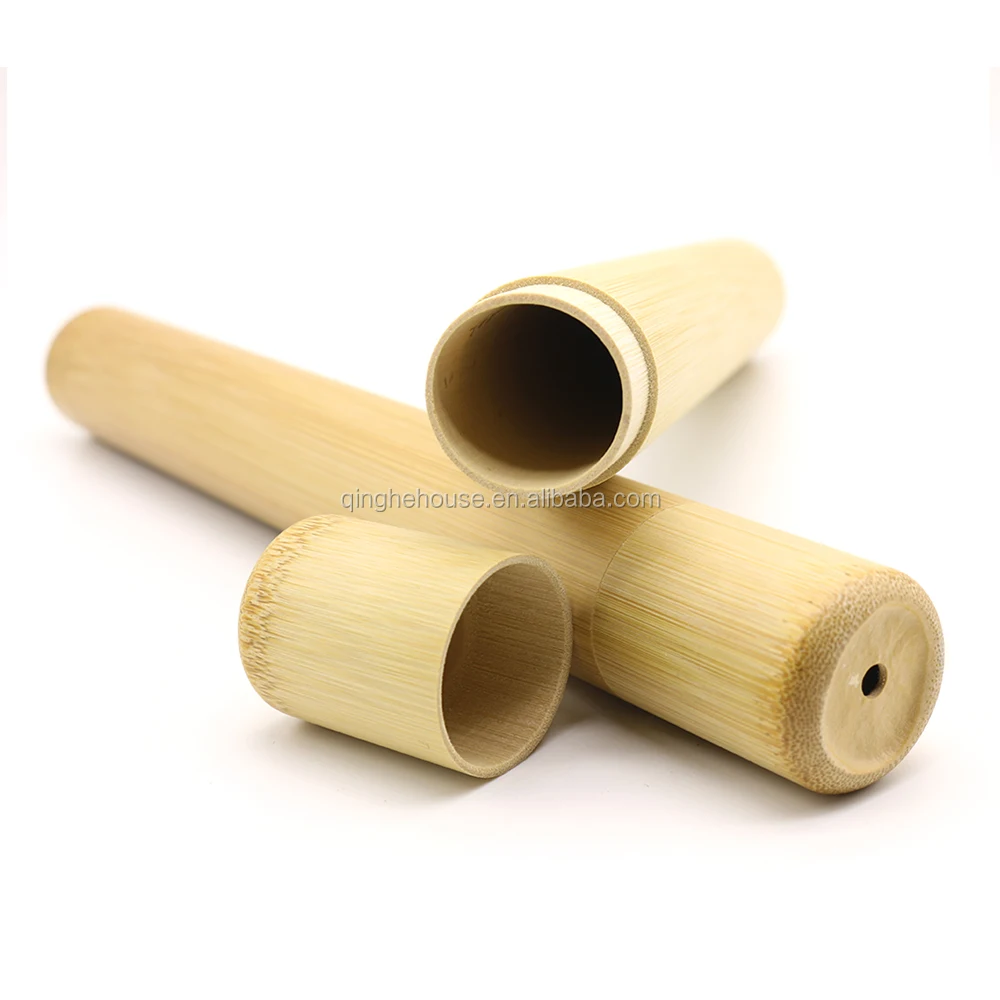 Eco-friendly Natural Bamboo Tubes Packaging, Bamboo Toothbrush Holder ...