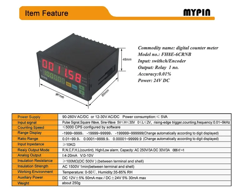 2016 Mypin Battery Powered 24vdc One Preset Cable Length Counter Meter ...