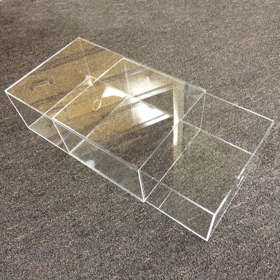 Acrylic Showcase Clear Acrylic Shoe Box,Slide Out Acrylic Shoe Sneaker ...