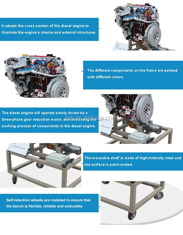 Diesel Engine Section Cutaway Demo Model Automotive Training Model ...