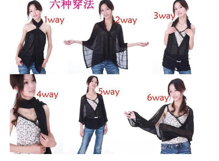 Multi Functional Anti Uv Protect Scarf Wrap Sleeve Shawl Neck Shoulder