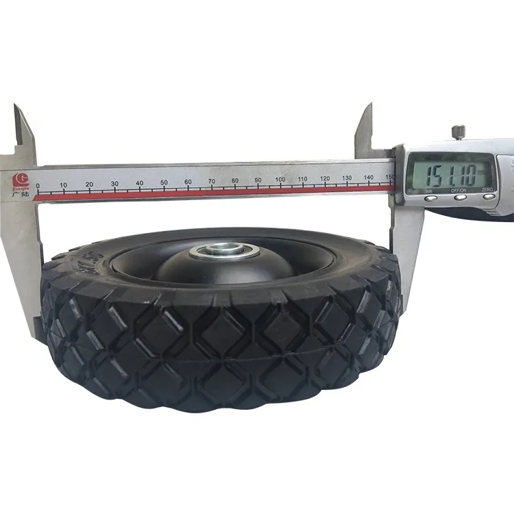 Ready To Ship 6x1.5 Inch Semi-hollow Solid Rubber Wheels With Bearing ...