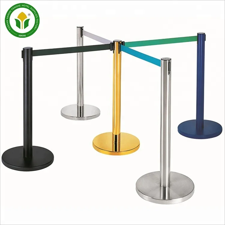 Hotel Stainless Steel Bank Rope Queue Line Divider Railing Stand ...