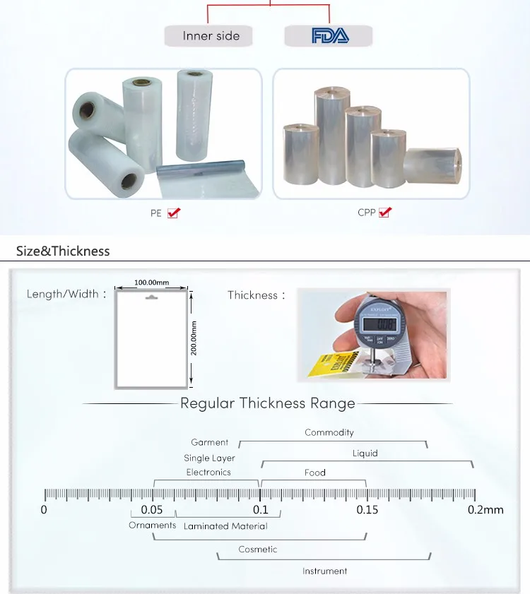 Small Clear Sleeve For Photos Packing Transparent Plastic Sleeve ...
