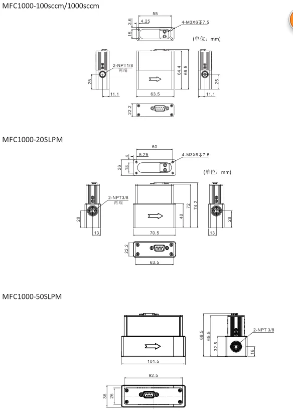 MFC1000シリーズガス質量流量コントローラ| Alibaba.com