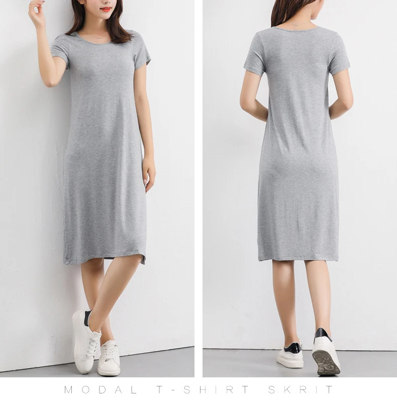 Women Casual Basic Modal Dress - Buy Simple Casual Dress,Elegant Casual ...