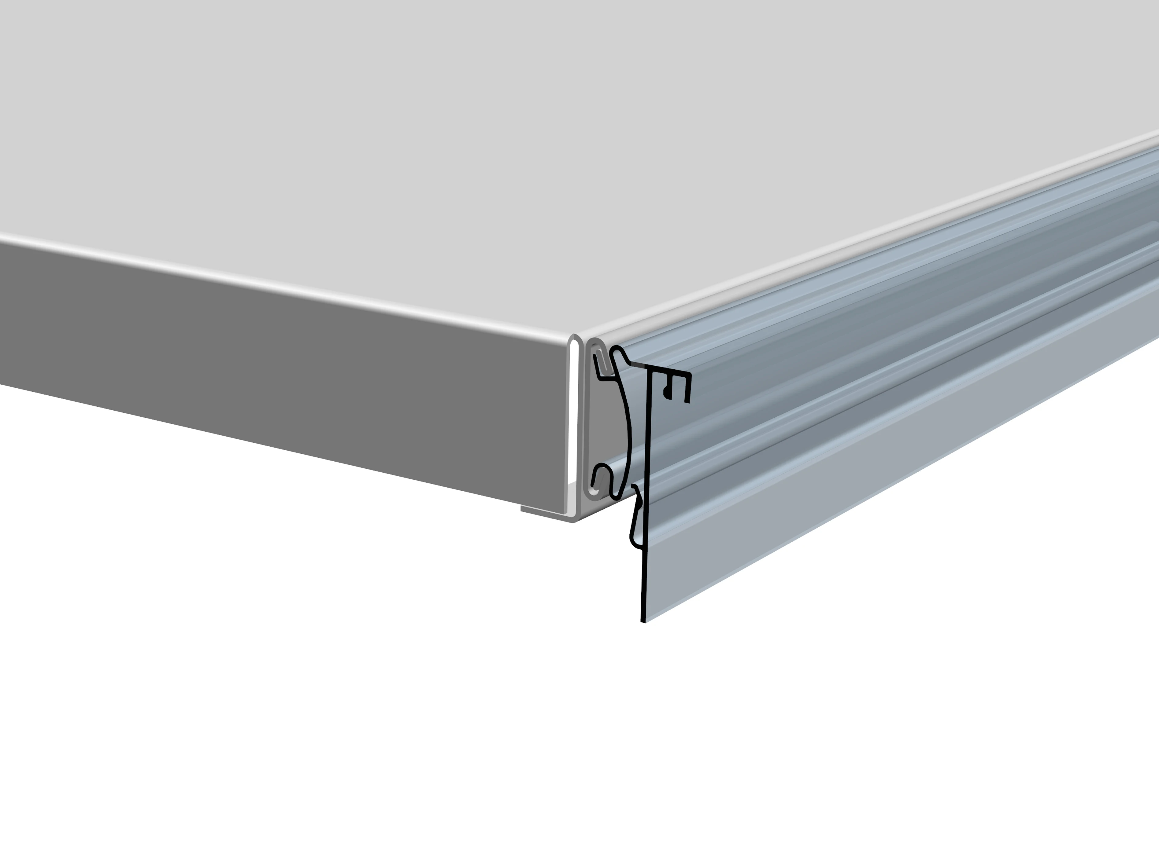 Meethope Display C Channel Shelf Plastic Extrusion Electronic Pvc Esl ...