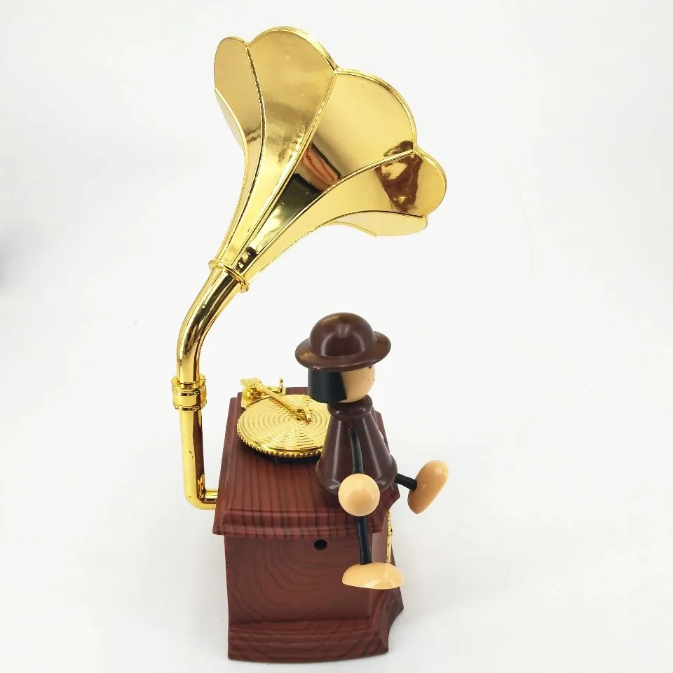 Creative Brown Puppet Machine Music Box - Hand Made Gift